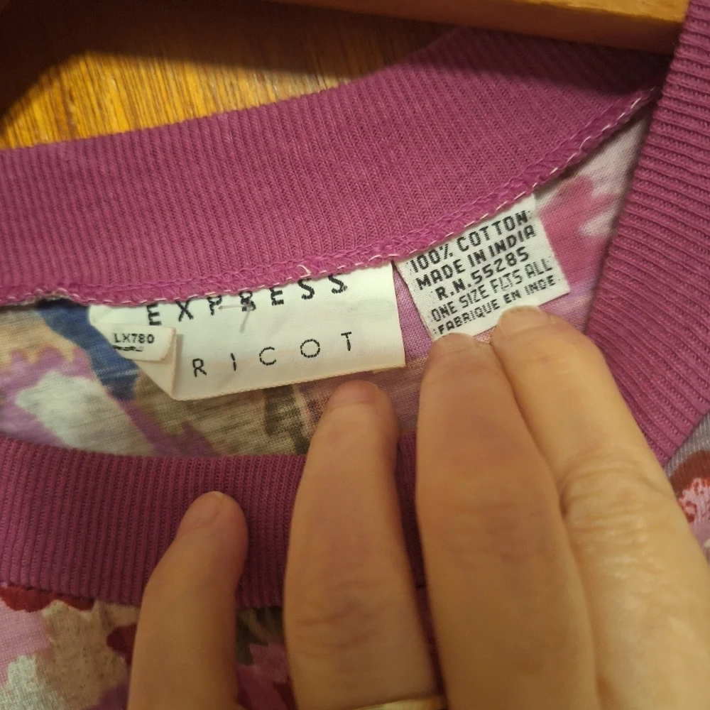 Express | Tops | Vintage Express Tricot 0 Cotton Floral Boho Sequined ...